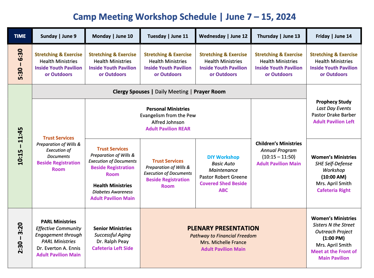 Camp Meeting – South Atlantic Conference of Seventh-day Adventist